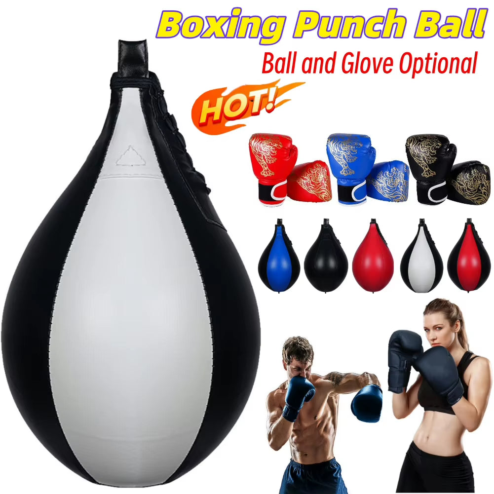 Boxing Speed Ball Hanging Punching Bag PU Leather Boxing Reflex Ball S ...